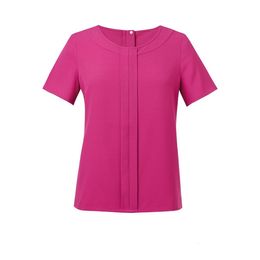 Brook Taverner - "Verona" Bluse f&uuml;r Damen kurz&auml;rmlig (Fuchsie)