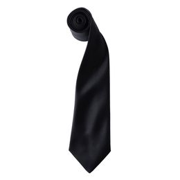 Premier Herrenkrawatte aus Satin (schmale Klinge) (Schwarz)