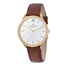 Pierre Cardin Pigalle Pliss&eacute;e Braun Unisex Armbanduhr CPI.2004