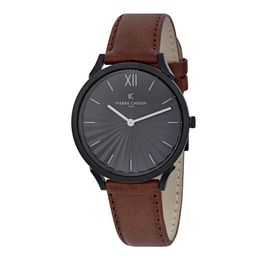 Pierre Cardin Pigalle Pliss&eacute;e Braun Unisex Armbanduhr CPI.2007