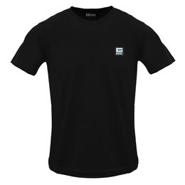 Diesel - T-shirt Mit Kleinem Logo-patch In Schwarz