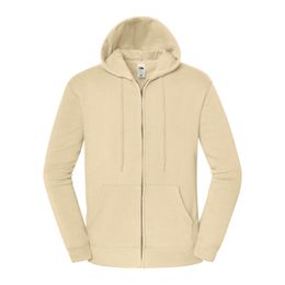 Fruit of the Loom - "Iconic Premium" Hoodie mit durchgehendem Rei&szlig;verschluss f&uuml;r Herren/Damen Unisex (W&uuml;stensand)