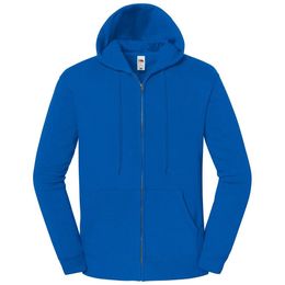 Fruit of the Loom - "Iconic Premium" Hoodie mit durchgehendem Rei&szlig;verschluss f&uuml;r Herren/Damen Unisex (K&ouml;nigsblau)