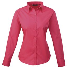 Premier - Bluse f&uuml;r Damen Lang&auml;rmlig (Hot Pink)