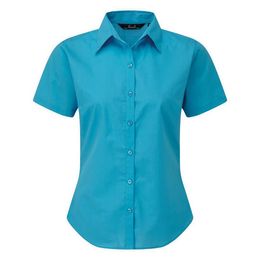 Premier Damen Kurzarm Popeline Bluse / Arbeitshemd (T&uuml;rkis)