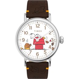 Timex Peanuts Waterbury Braun Unisex Armbanduhr TW2W44300