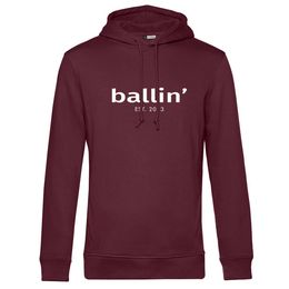 Basic Hoodie von Ballin Est. 2013 in der farbe Rot und in gr&ouml;&szlig;e XL.