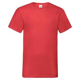 Fruit of the Loom - "Valueweight" T-Shirt V-Ausschnitt f&uuml;r Herren/Damen Unisex (Rot)