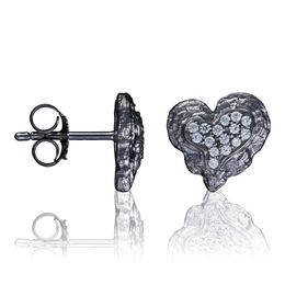 Orphelia 'Hazel' Ohrstecker aus 925er Sterlingsilber f&uuml;r Damen - Schwarz ZO-7082/2