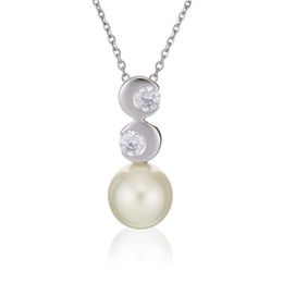 Orphelia Damen-Anh&auml;nger Sterling-Silber 925 mit Kette &ndash; Wei&szlig; ZH-4698