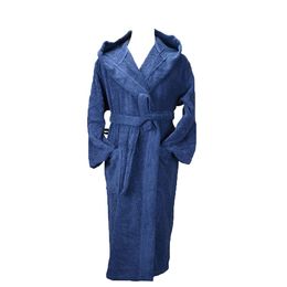 ARTG - "Robezz" Morgenmantel f&uuml;r Herren/Damen Unisex, Baumwolle aus biologischem Anbau (Dunkelblau)