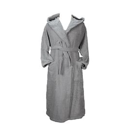 ARTG - "Robezz" Morgenmantel f&uuml;r Herren/Damen Unisex, Baumwolle aus biologischem Anbau (Grau)