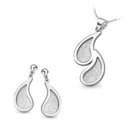 Orphelia Damen 925 Sterling Silber Set: Kettenanh&auml;nger + Ohrringe - Silber SET-5060