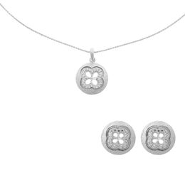 Orphelia Damen 925 Sterling Silber Set: Kettenanh&auml;nger + Ohrringe - Silber SET-5256