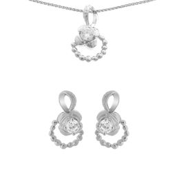 Orphelia Damen 925 Sterling Silber Set: Kettenanh&auml;nger + Ohrringe - Silber SET-5236
