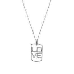 Orphelia Damen-Anh&auml;nger Sterling-Silber 925 mit Kette &ndash; Wei&szlig; ZH-4368
