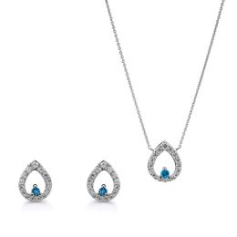 Orphelia 'Kiana' Damen-Set aus 925er Sterlingsilber: Halskette + Ohrringe &ndash; Silber SET-7487
