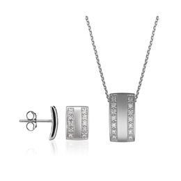 Orphelia Damen 925 Sterling Silber Set: Kettenanh&auml;nger + Ohrringe - Silber SET-5913