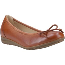 Hush Puppies Lucille Damen Flache Schuhe aus Leder in Tan