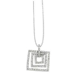Orphelia Damen-Kette aus 925er Sterlingsilber mit Anh&auml;nger &ndash; Silber ZH-4467
