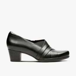Clarks Rosalyn Adele schwarze Lederschuhe