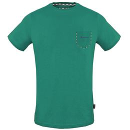 Aquascutum Check Pocket Trim Gr&uuml;nes T-Shirt