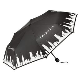 Friends - Farbwechselnd Faltbarer Regenschirm (Schwarz/Wei&szlig;)