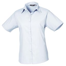 Premier Popeline-Kurzarmbluse f&uuml;r Damen/Damen (Hellblau)