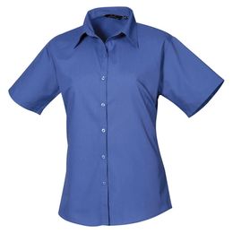 Premier Popeline-Kurzarmbluse f&uuml;r Damen/Damen (K&ouml;nigsblau)