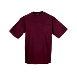 Russel Athletic Russell Herren Organik T-Shirt Kurzarm (Burgunderrot)