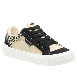 Rocket Dog - Damen Sneaker "Cheery", Blockfarben, Wildlederimitat (Schwarz/Nat&uuml;rlich)