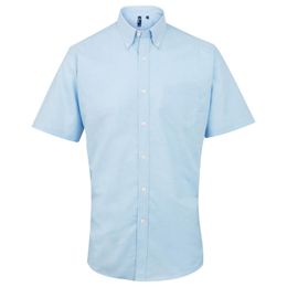 Premier - "Signature" Hemd f&uuml;r Herren kurz&auml;rmlig (Hellblau)