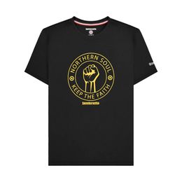 Lambretta - "Northern Soul" T-Shirt f&uuml;r Herren (Schwarz/Gold)