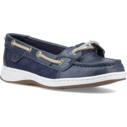Sperry Angelfish Leder & Baumwollschuhe F&uuml;r Damen In Marineblau