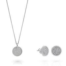 Orphelia 'Bella' Damen 925 Sterling Silber Set: Halskette + Ohrringe - Silber SET-7565