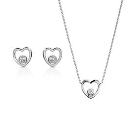 Orphelia 'Mila' Damen-Set aus 925er Sterlingsilber: Halskette + Ohrringe &ndash; Silber SET-7484