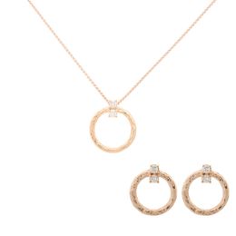 Orphelia 'Novalie' Damen-Set aus 925er Sterlingsilber: Kettenanh&auml;nger + Ohrringe - Ros&eacute; SET-7129/RG