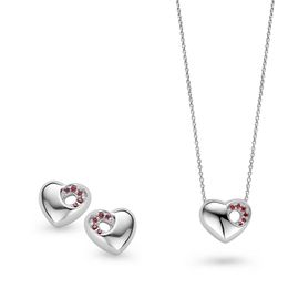 Orphelia Damen 925 Sterling Silber Set: Kettenanh&auml;nger + Ohrringe - Silber SET-5020