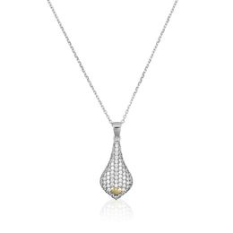 Orphelia Damen-Kette aus 925er Sterlingsilber mit Anh&auml;nger &ndash; Silber/Gold ZH-4880