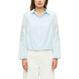 Langarmbluse s.Oliver, Damen, Gr. 44, sky blau, Web, Obermaterial: 100% Baumwolle, bestickt, l&auml;ssig geschnitten h&uuml;ftlang, Rundhals, elastischer Bund, Blusen, mit floralen Stickereien an den Armen