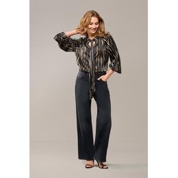 Bluse mit Bension-Print Schwarz / Multi