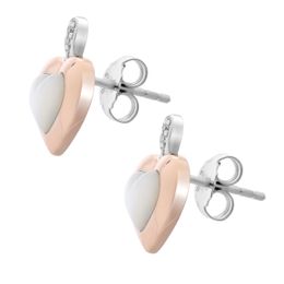 Orphelia 'Debby' Ohrstecker f&uuml;r Damen, 925 Sterlingsilber, Silber/Ros&eacute;gold ZO-7289/RG