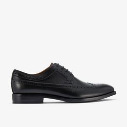 Clarks Banstead Spitze Schwarze Lederschuhe