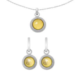 Orphelia Damen 925 Sterling Silber Set: Kettenanh&auml;nger + Ohrringe - Silber SET-6041/2