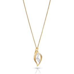 Orphelia 'Charlotte' Damen-Kette mit Anh&auml;nger aus 925er Sterlingsilber &ndash; Silber/Gold ZH-7523/G