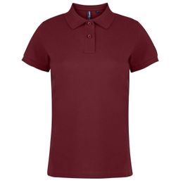 Asquith & Fox - Unifarbenes Poloshirt - Damen (Bordeaux)