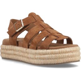 Hush Puppies Rosetta Gladiatoren Leder Damen Sandalen in Braun