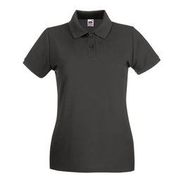 Fruit of the Loom Damen Lady-Fit Premium Kurzarm-Poloshirt (Light Graphite)