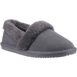 Hush Puppies Ariel Wildleder Damen Hausschuhe Grau