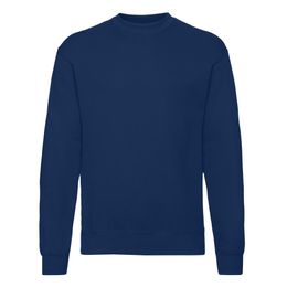 Fruit of the Loom - "Classic" Sweatshirt f&uuml;r Herren/Damen Unisex angesetzte &Auml;rmel (Marineblau)